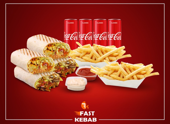 Menu family kebab + Coca-Cola | Order Delivery Menu family kebab + Coca ...